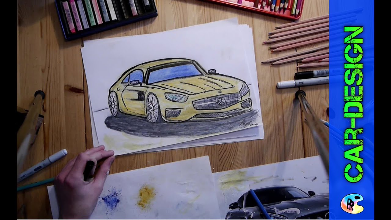 AMG Gt speed draw / speed drawing AMG Gts speed draw - YouTube