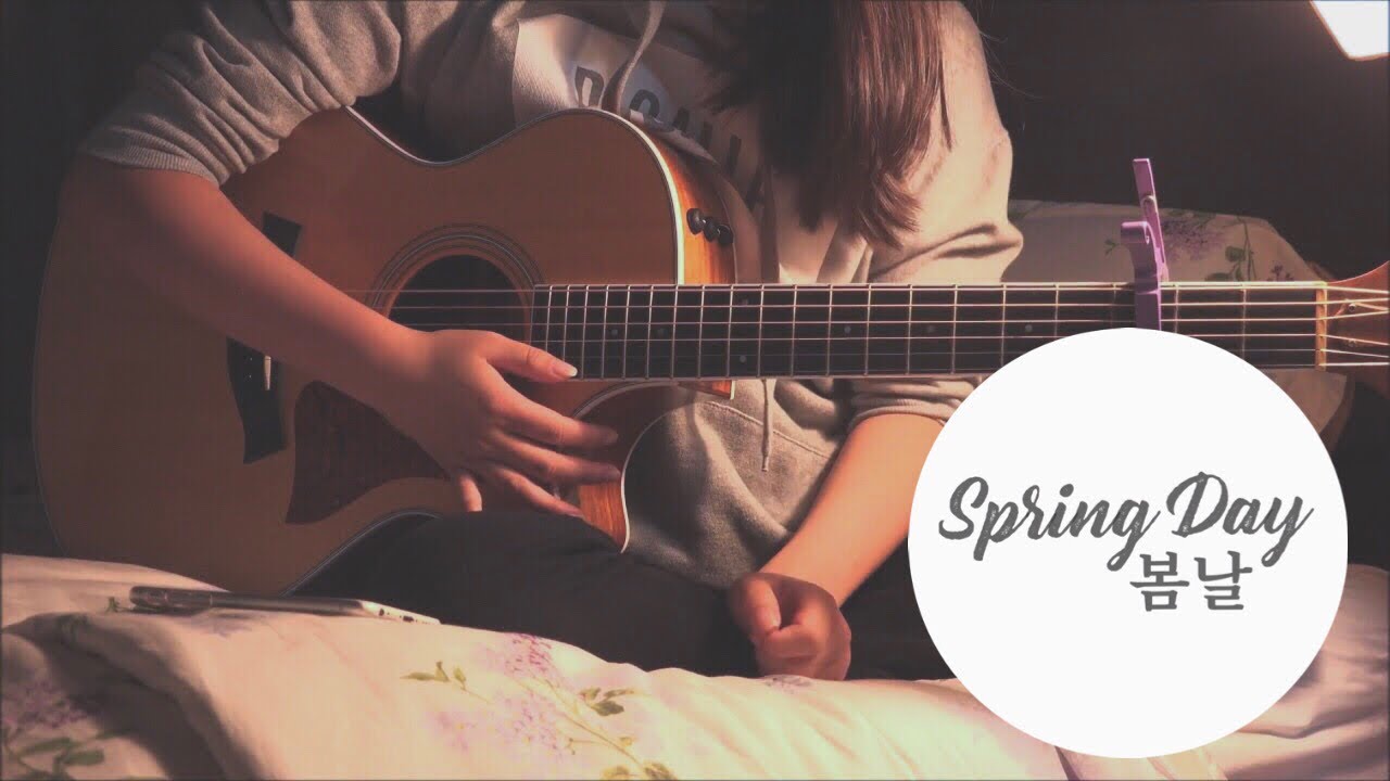 BTS(방탄 소년단)- Spring Day(봄날) Guitar Cover - YouTube
