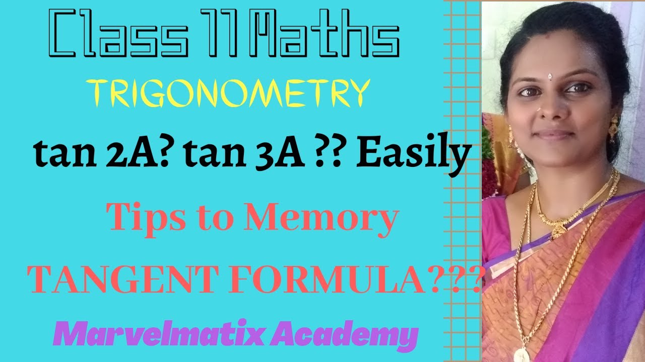 Tricks to Memory TANGENT formula tan2A &3A #TN_Maths_Class 11 # ...