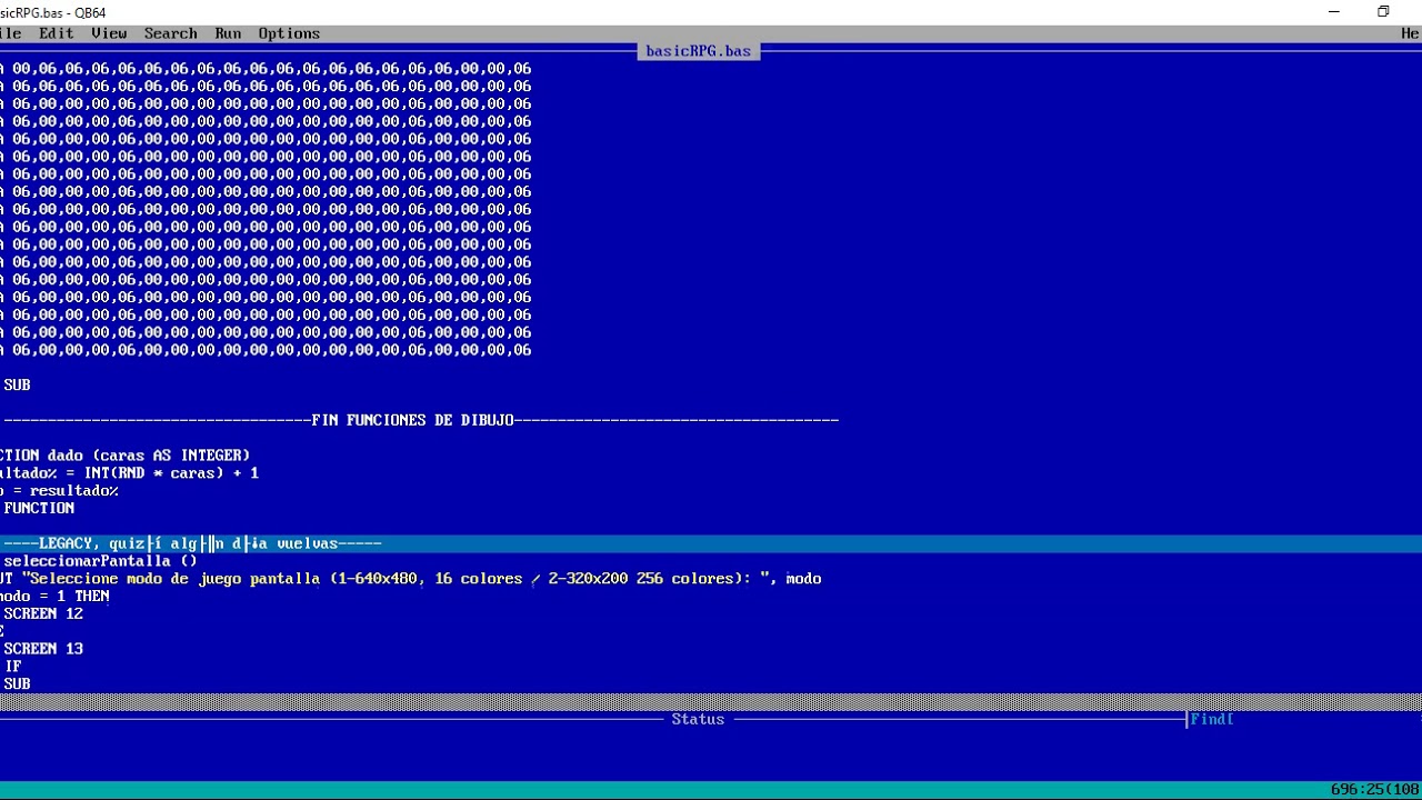 RPG en QBasic Parte 11 - YouTube