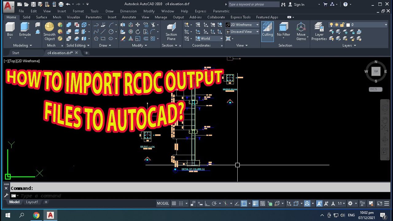 HOW TO IMPORT RCDC OUTPUT FILES TO AUTOCAD? - YouTube