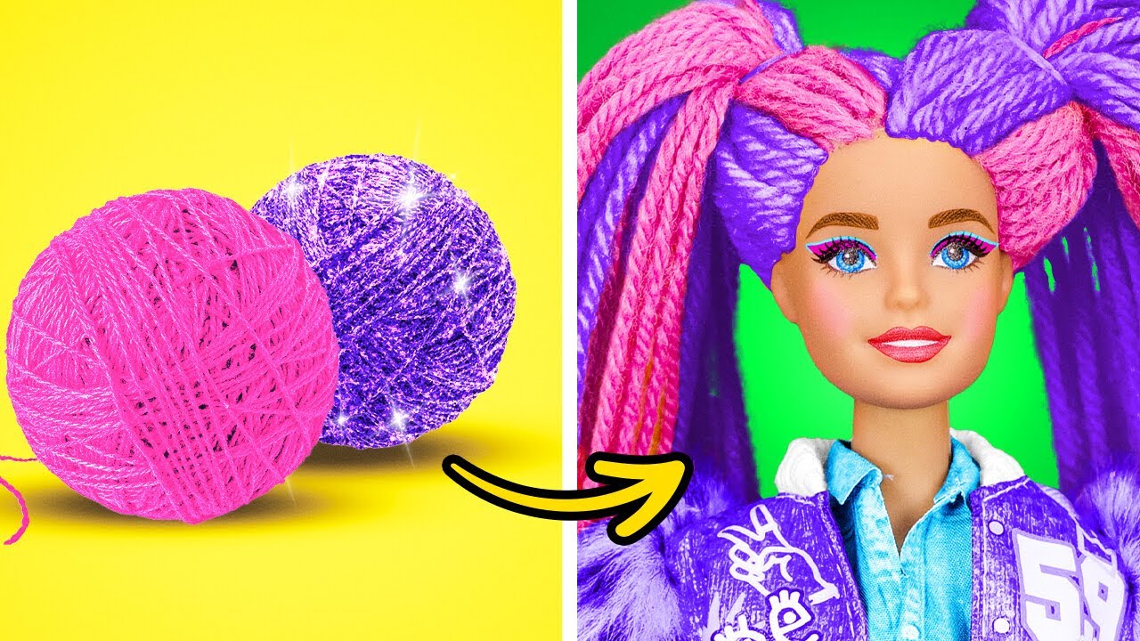 Transformação de uma Barbie Triste e Feia! Como Transformar sua Boneca ...