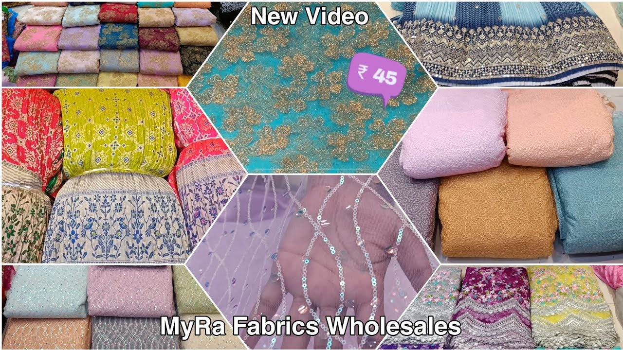 Deo drop ₹45 Mukesh work South Indian Test Fabric In Wholesale For MyRa ...