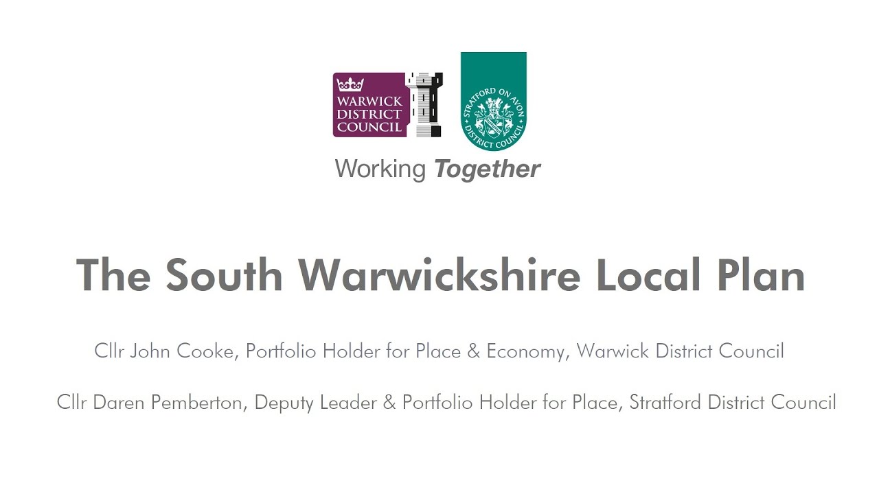 South Warwickshire Local Plan - introduction from the Portfolio Holders - YouTube