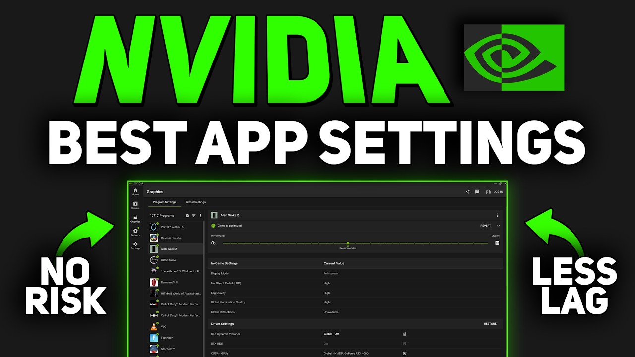 NEW Best NVIDIA App & Control Panel Settings for GAMING in 2026 (HUGE ...
