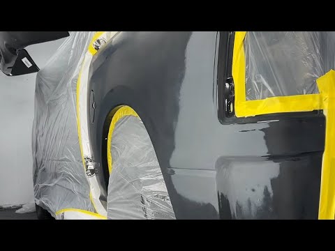 START TO FINISH SPRAY PAINTING JOB DODGE RAM - YouTube