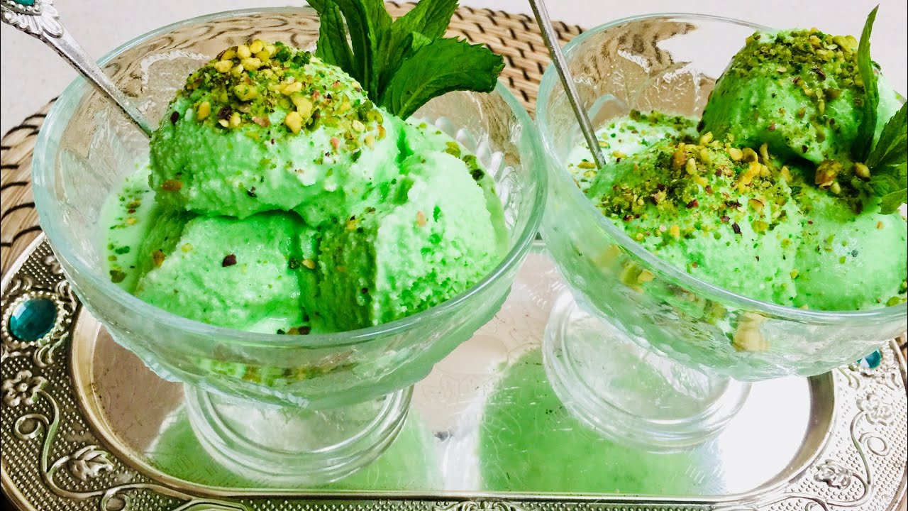 شيريخ پسته افغانى طرز تهيه شيريخ PISTACHIO ICE CREAM RECIPE HOW TO MAKE ...