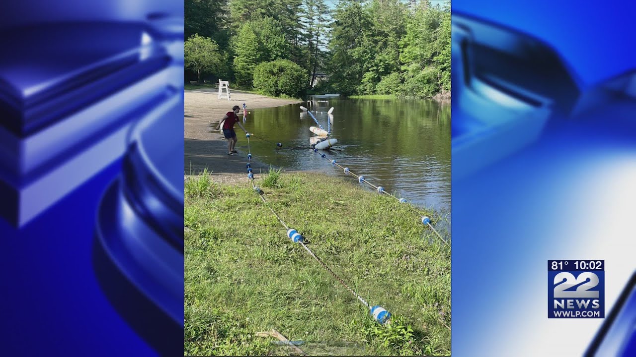 Musante Beach in Leeds closed due to flood damages - YouTube