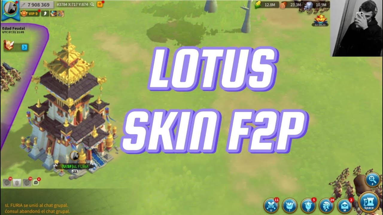 LOTUS SKIN F2P | 3883 | RISE OF KINGDOMS - YouTube