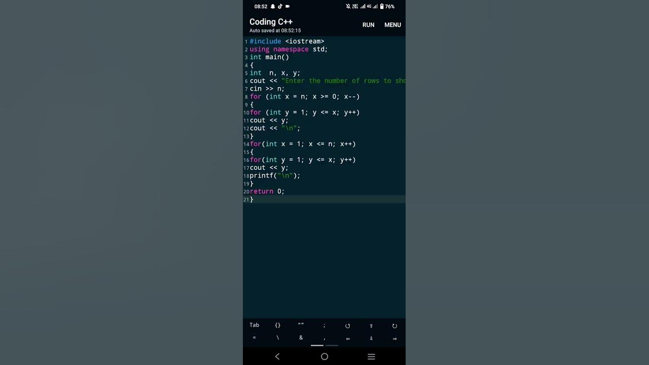 Pattern In C Number Pattern Shorts Coding Cprogramming Computerprogramming Programming 
