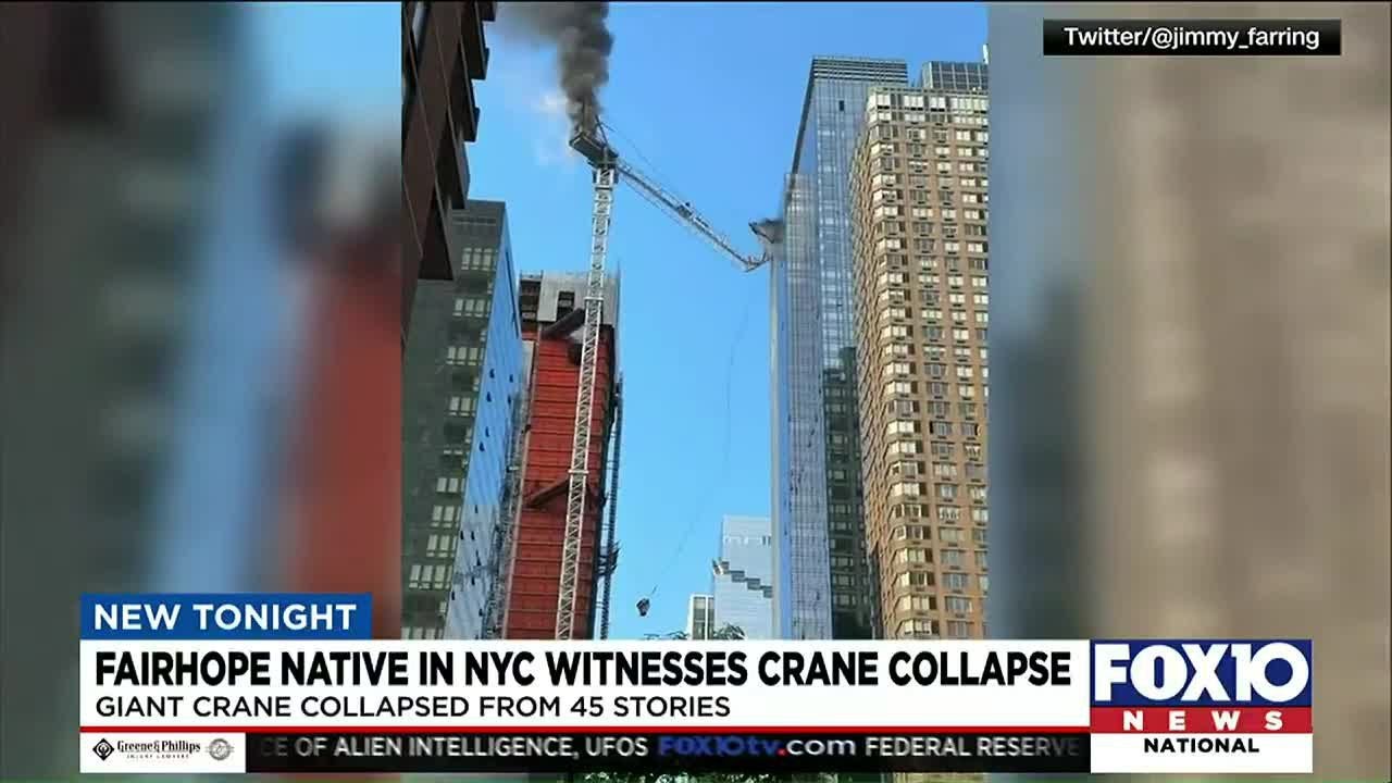 Fairhope native lives near NYC crane collapse - YouTube