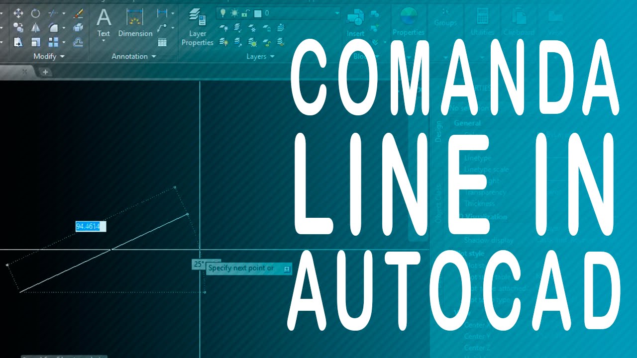 1.1.1 Comanda line in autocad. Cum sa desenezi o linie? - YouTube