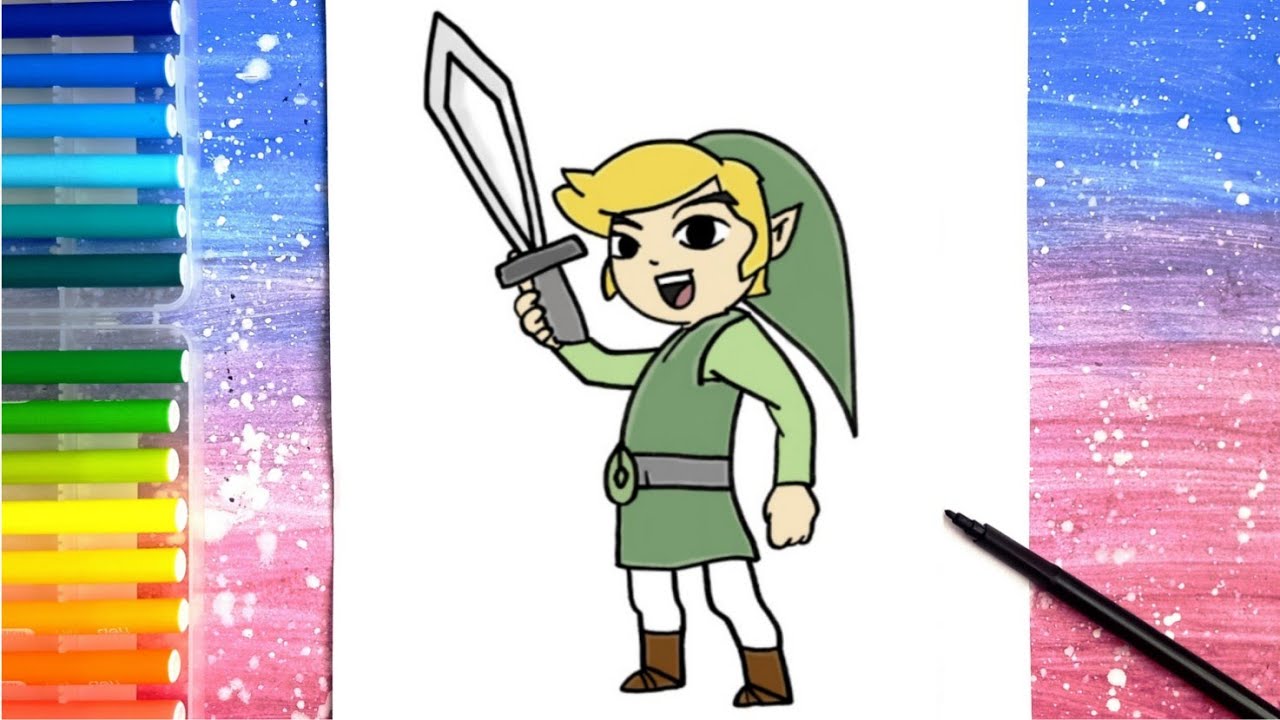 Legend of Zelda Drawing I Easy Drawing Tutorial - YouTube