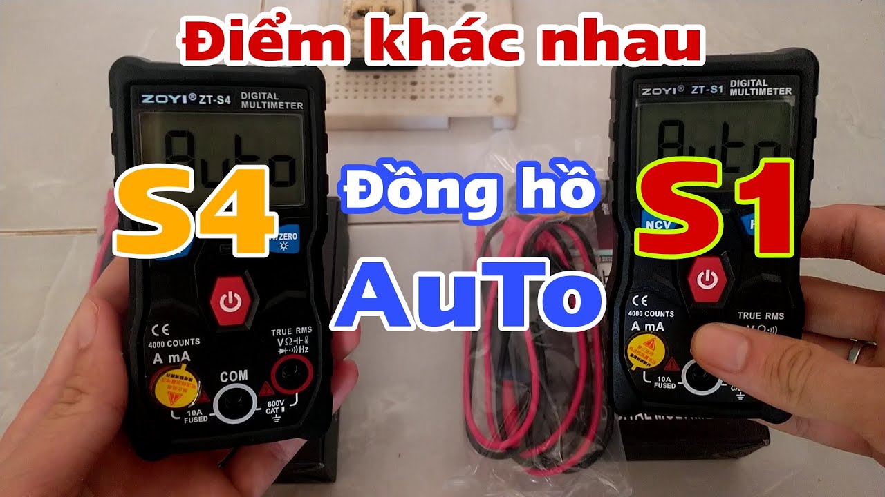 So Sánh Đồng Hồ AuTo ZTS1 và ZTS4 | Đồng hồ đo điện ZoYi - YouTube