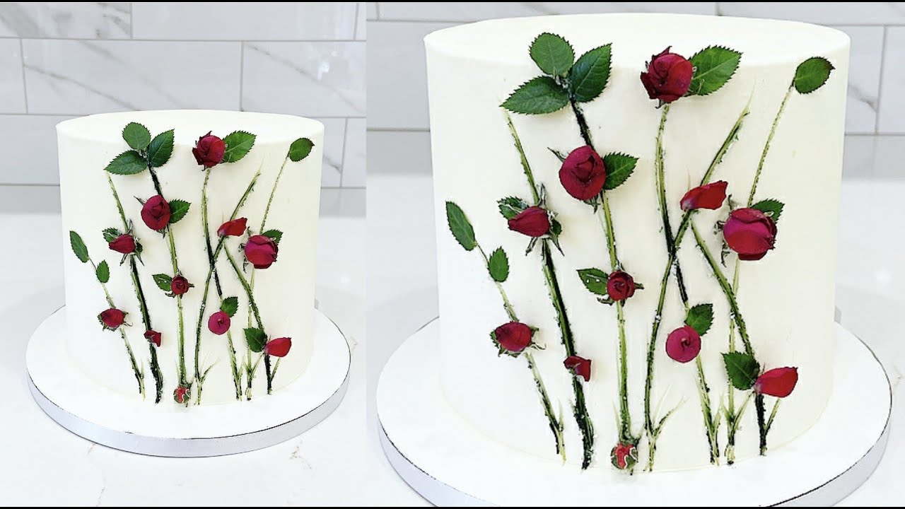 Buttercream rose cake technique | Cake decorating tutorials | Sugarella ...