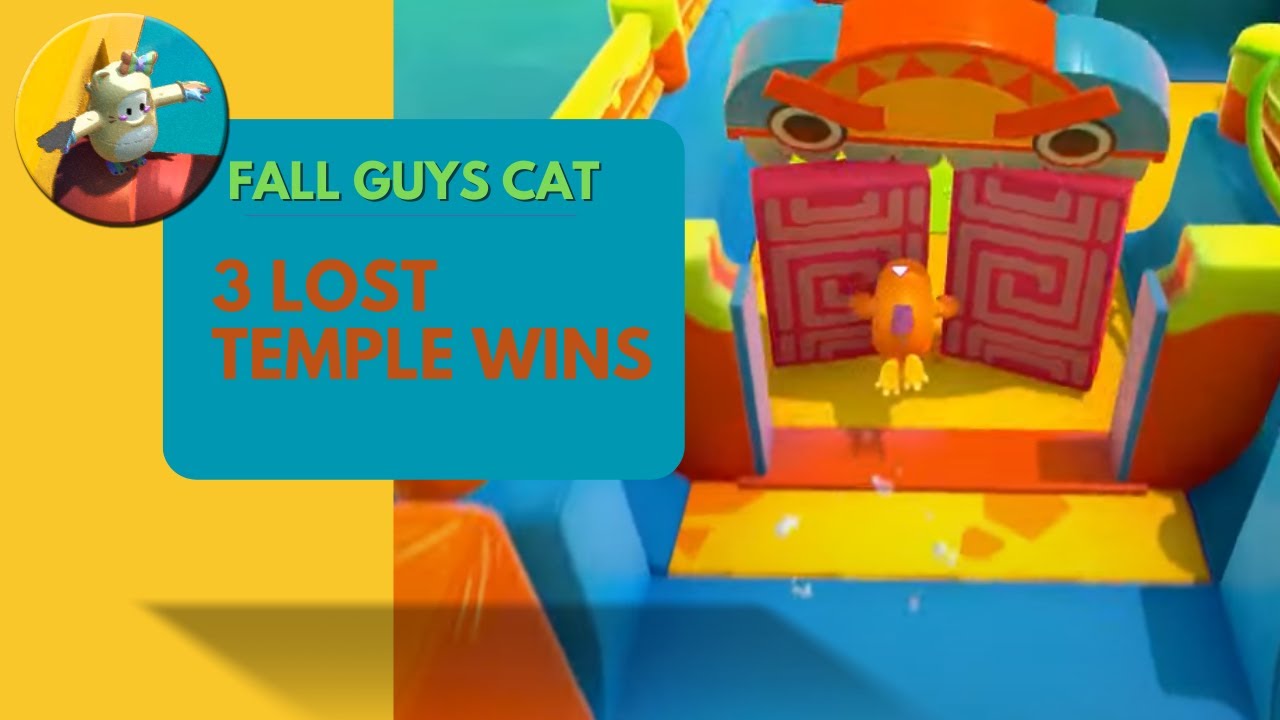 Fall guys 3 Lost temple wins - YouTube