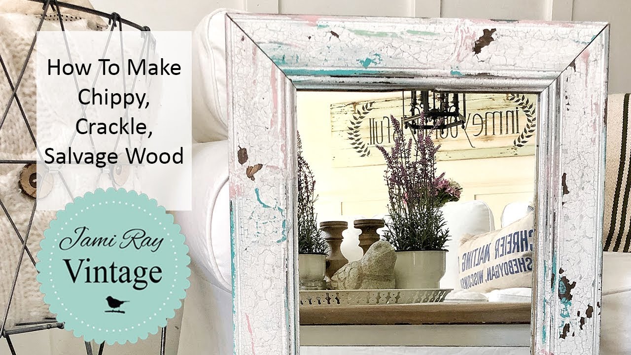 How To Make Chippy, Crackle, Salvage Wood - YouTube