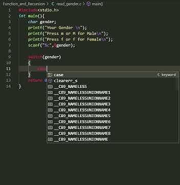 #shorts #rookieprogrammer C program to read gender (M/F) and print gender using switch - YouTube