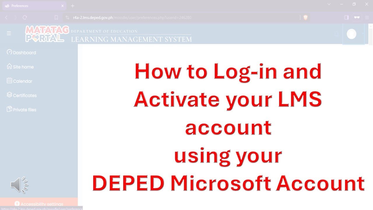 Log in and Activate your LMS account using DEPED Microsoft Account ...
