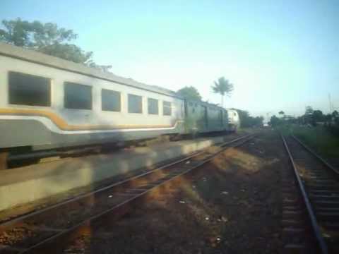 Indonesia Railways Turangga Train from Surabaya Bandung Passing Nagreg ...