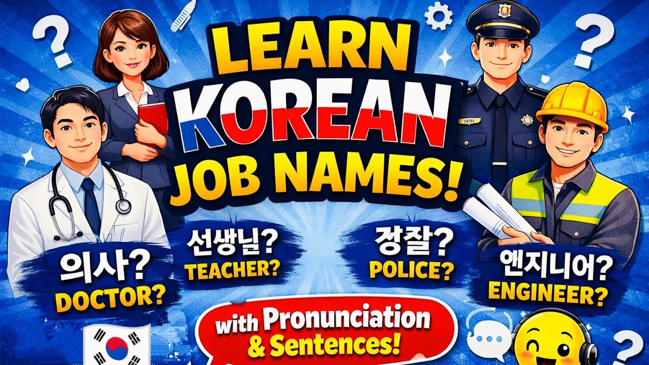 Learn Korean Job Names | Korean Occupations with Pronunciation ...