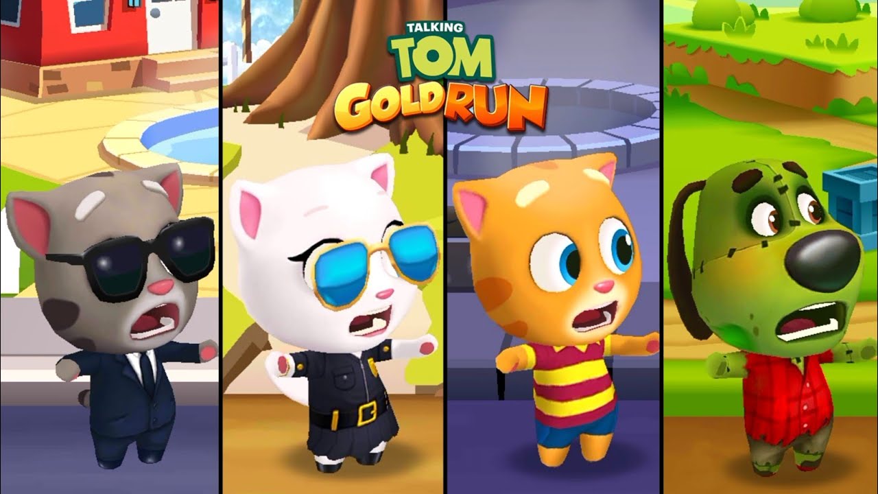 Agent Tom VS Agent Angela VS Talking Ginger VS Zombie Ben - Talking Tom ...