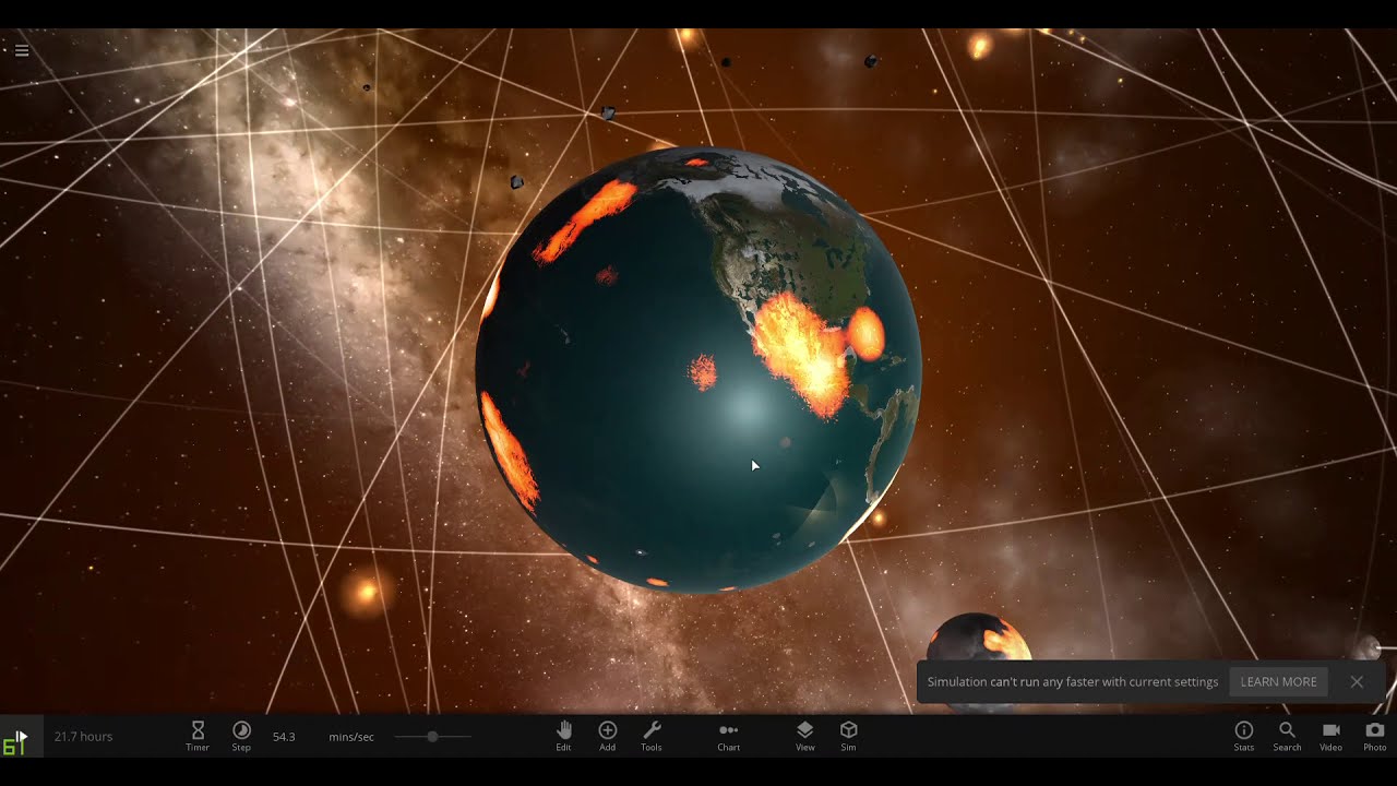 Universe Sandbox ² - Earth Bombarded with 200 Moons (My Son Blaze ...