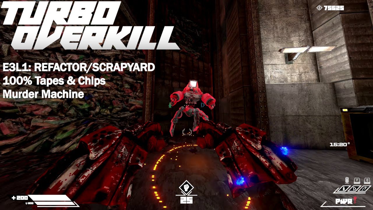 Turbo Overkill - E3L1: Refactor/Scrapyard (Murder Machine, 100% Tapes ...