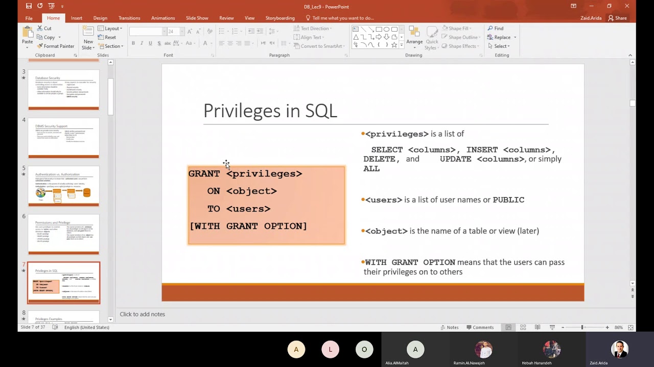 DBMS Language -- DCL Security part1 - YouTube