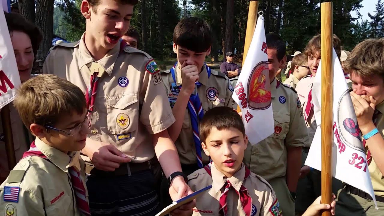 Boy Scout Troop 327 Mill Creek - performing their Camp Easton Rap 1 ...