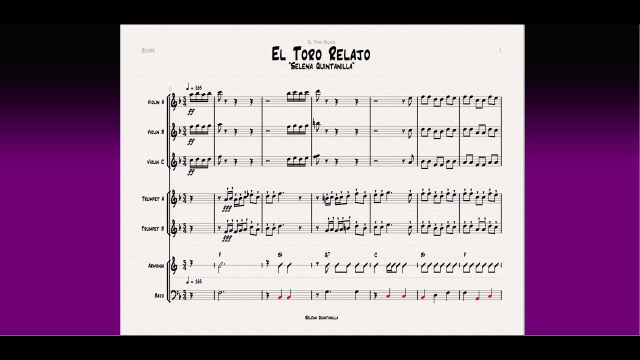 El Toro Relajo (Selena Quintanilla) Chords - Chordify
