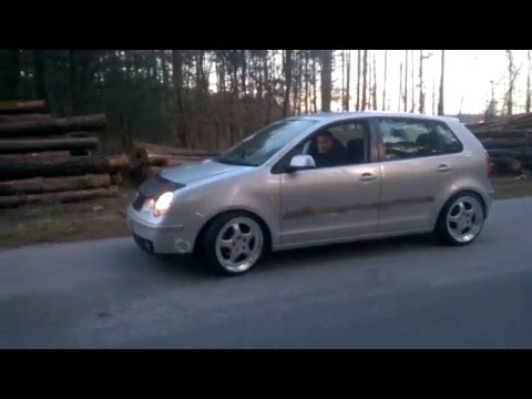 Stanced polo 9n -winter test Rh zw1 wheels - YouTube