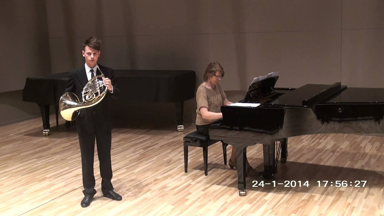 Sen-Sans "Koncertskaņdarbs" - mežraga solo Alens Līdaks, 15 gadi - YouTube