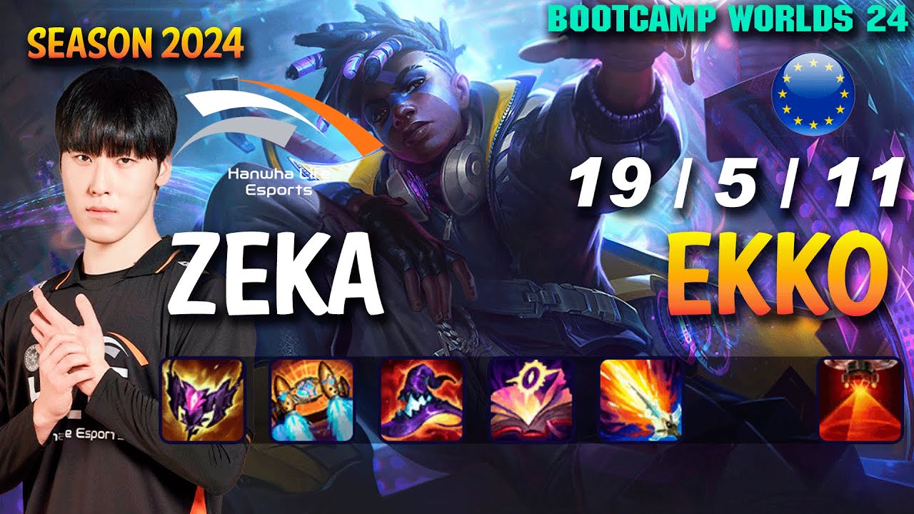 HLE Zeka EKKO vs SYNDRA Mid - Patch 14.19 EUW Ranked WORLDS 2024 ...