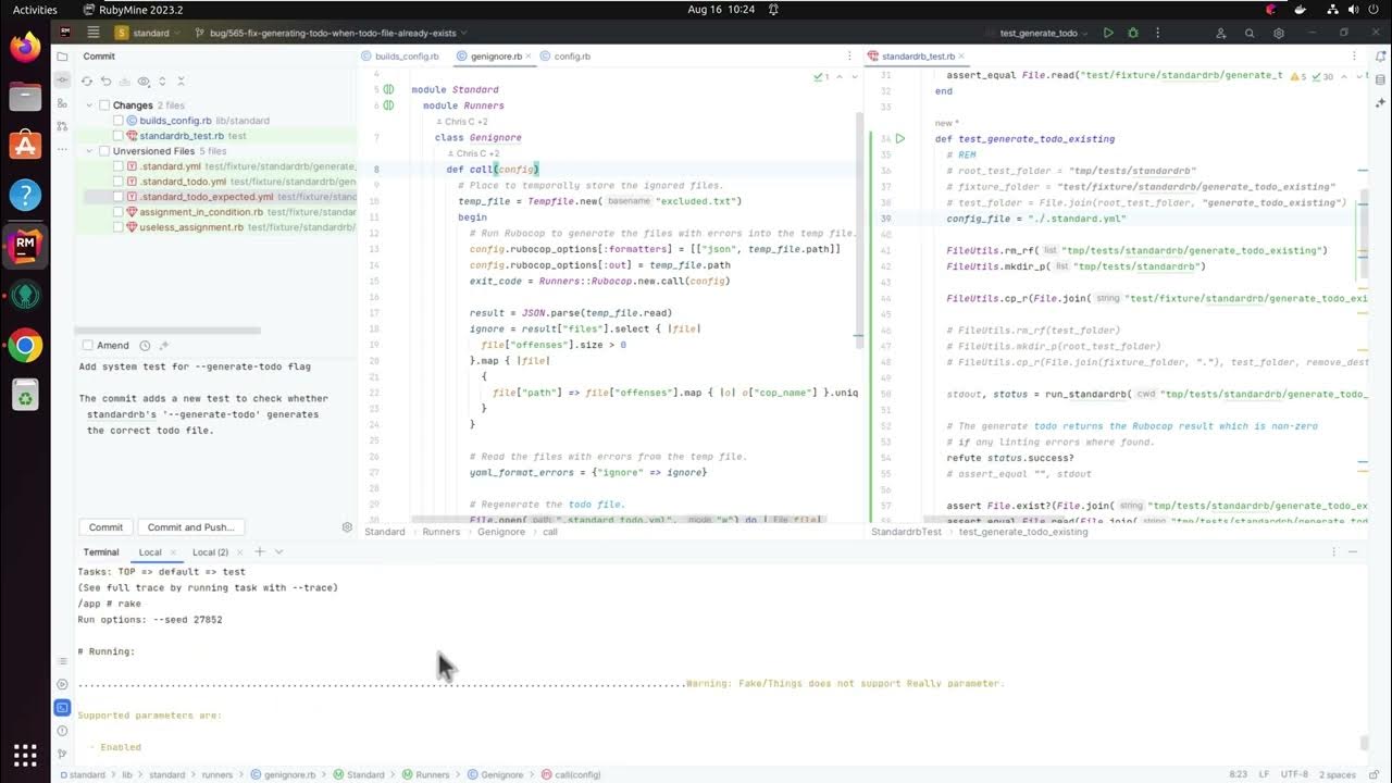 Saturdaymp Show 11 Refactoring System Tests For The Standard Ruby Linter Todo Bug Youtube