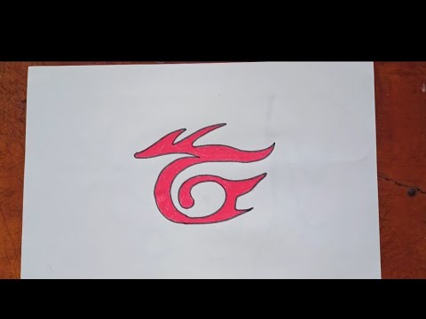 How to draw free fire Garena logo drawing || Freefire art logo drawing ...