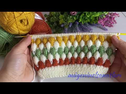 💟🌿BON BON ŞEKERİ ÖRGÜ MODELİ 🌿💟 easy and beautiful knitting pattern