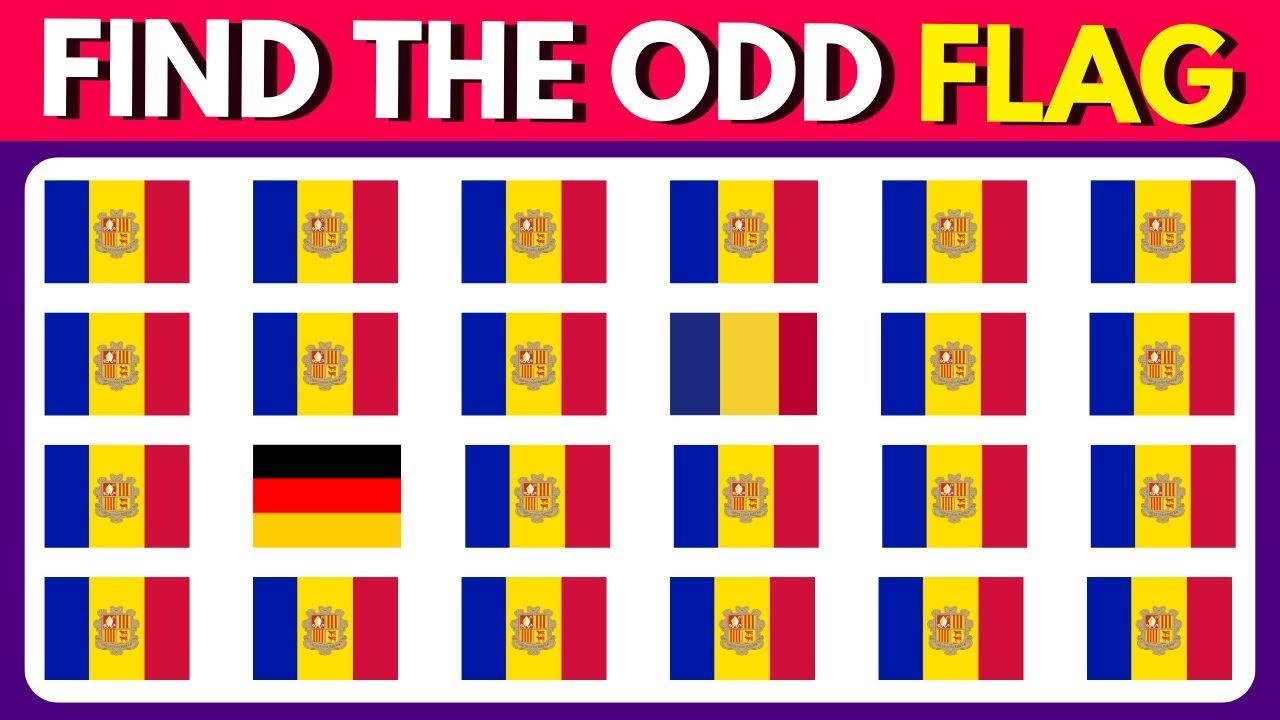 Find the ODD FLAG Emoji Easy, Medium, Hard - YouTube