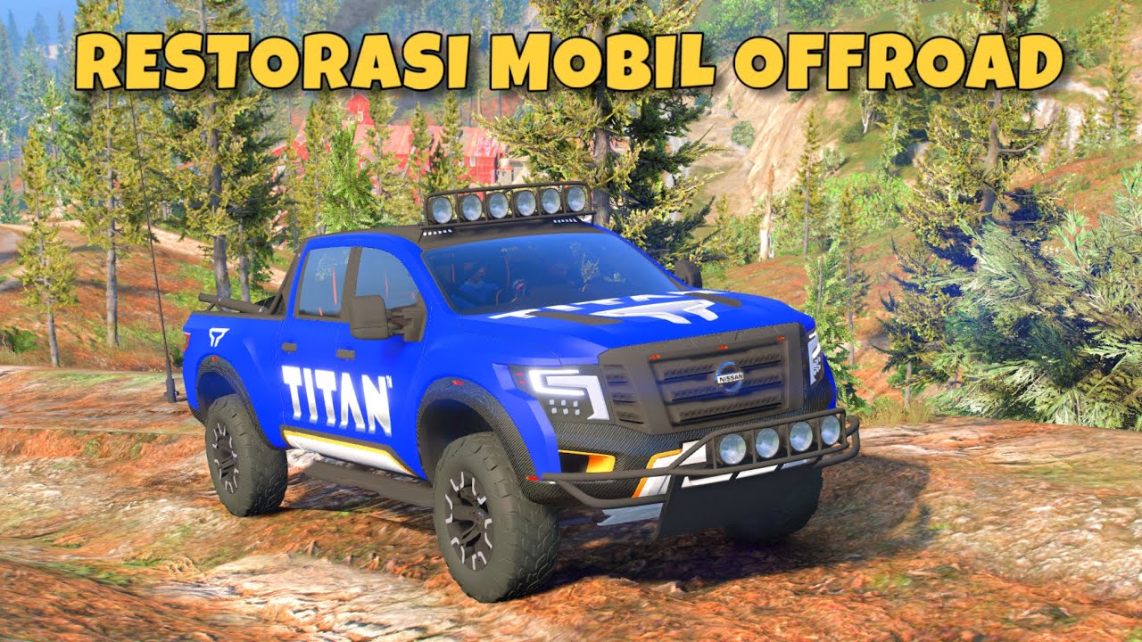 MODIFIKASI MOBIL OFFROAD RUSAK JADI KEREN NISSAN TITAN DI GTA 5 - YouTube