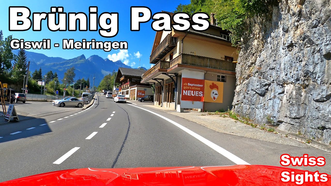 Brünig Pass Switzerland 4k Drive Giswil to Meiringen - YouTube