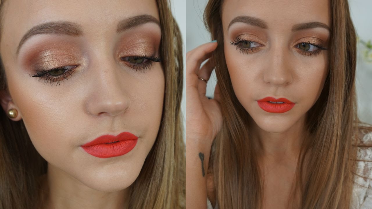 Neon Coral Lips | Makeup Tutorial - YouTube