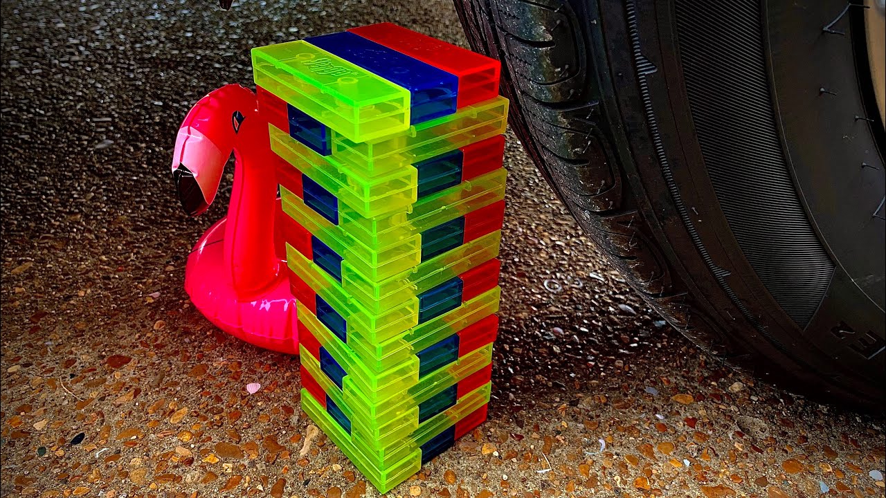 Crushing/ car running over stuff/ satisfying experiment - YouTube