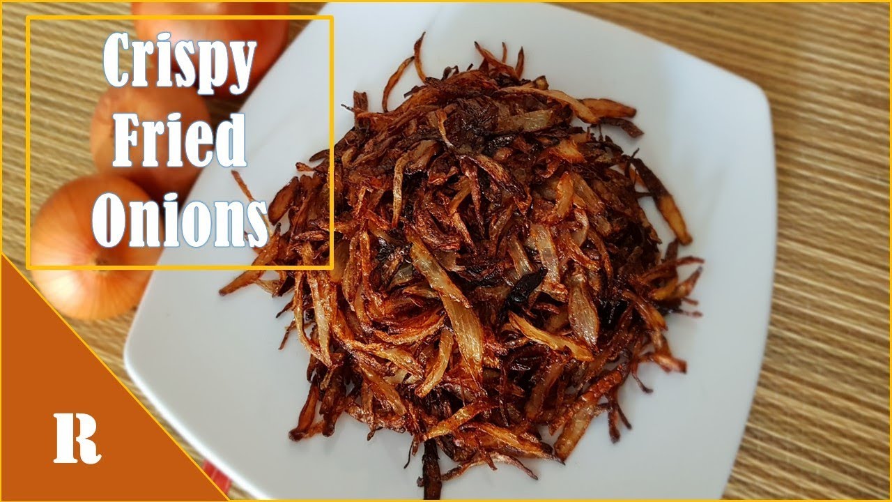 Crispy Fried Onions Recipe by Razia's Daily Life - YouTube