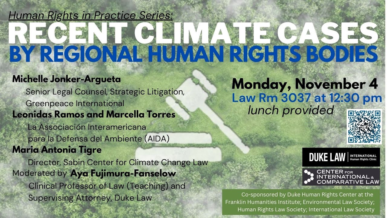 Human Rights in Practice | Recent Climate Cases by Regional Human ...