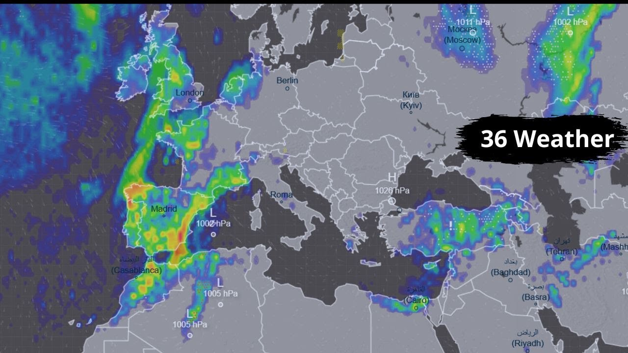 Europe Weather | April 16 , 2025 - ECMWF Model , Precipitation ( Rain ...