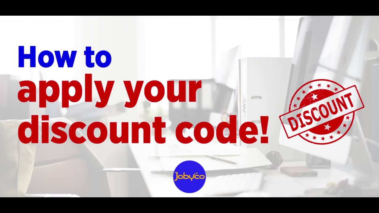 JOBYCOTIPS - How To Claim Your Discount (on Desktop) - YouTube