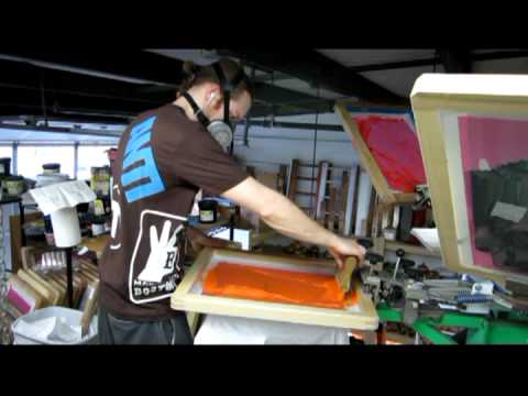 Screen printing the MBTA Spider Map - YouTube