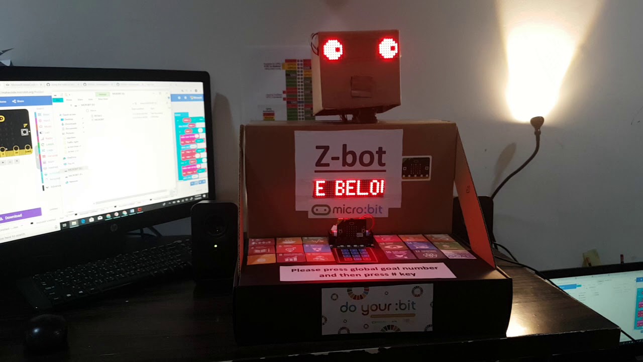 Global goal robot (Z-bot) using microbit - YouTube