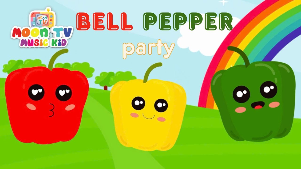 Bell Pepper Party | Learn about bell peppers in a fun way | Song for ...