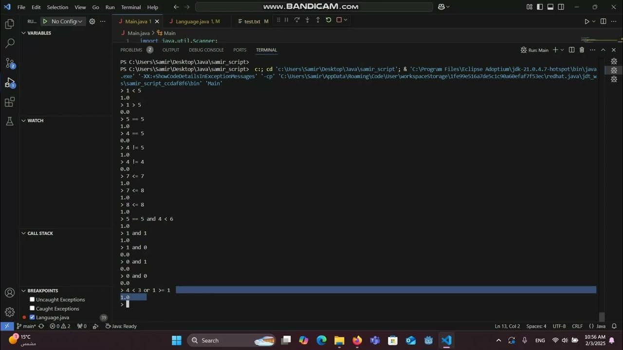 boolean expressions in samir_script - YouTube